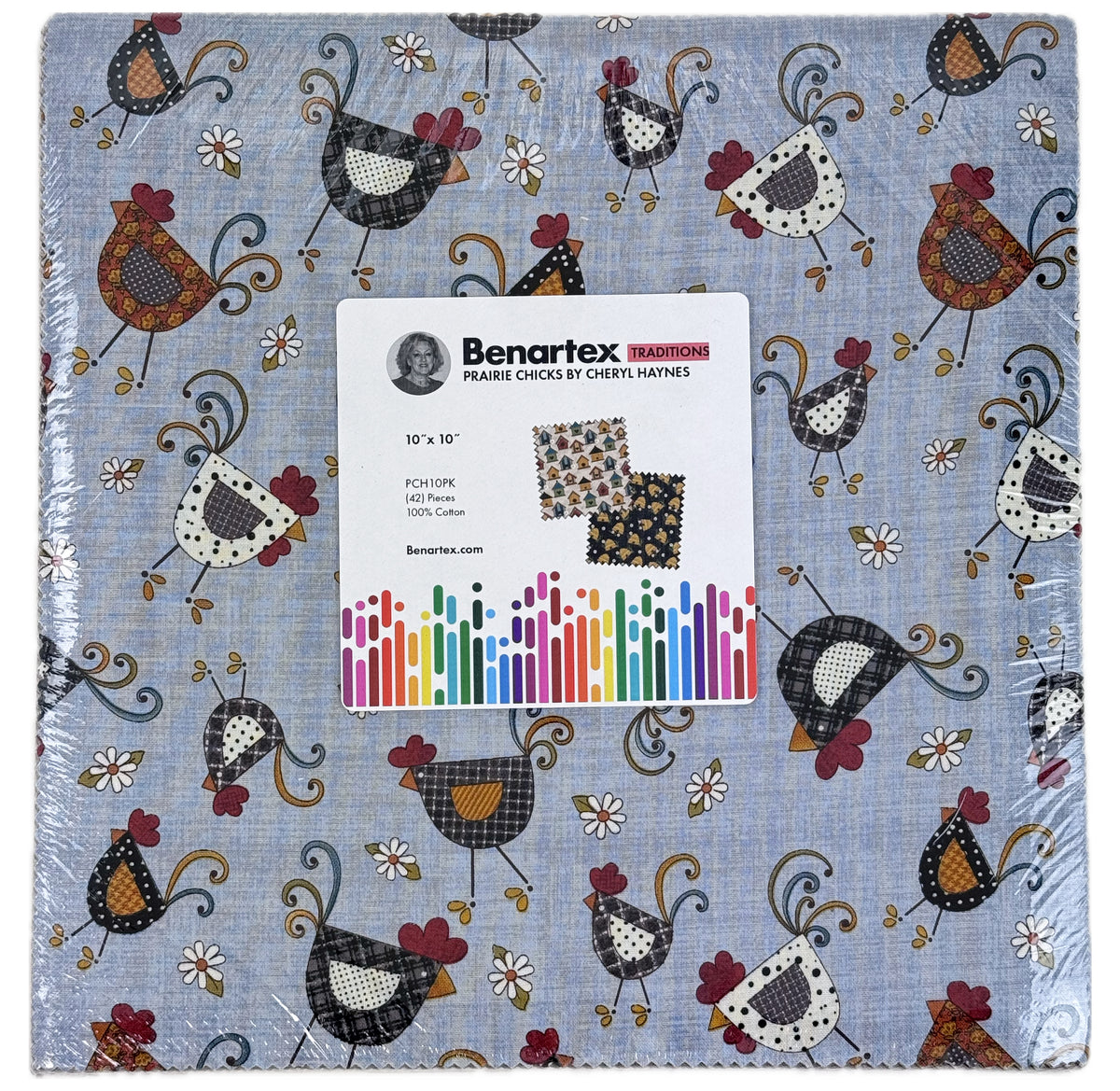 Benartex - Prairie Chicks 10x10 Pack by Cheryl Hayne 42 pcs – Quilt in ...
