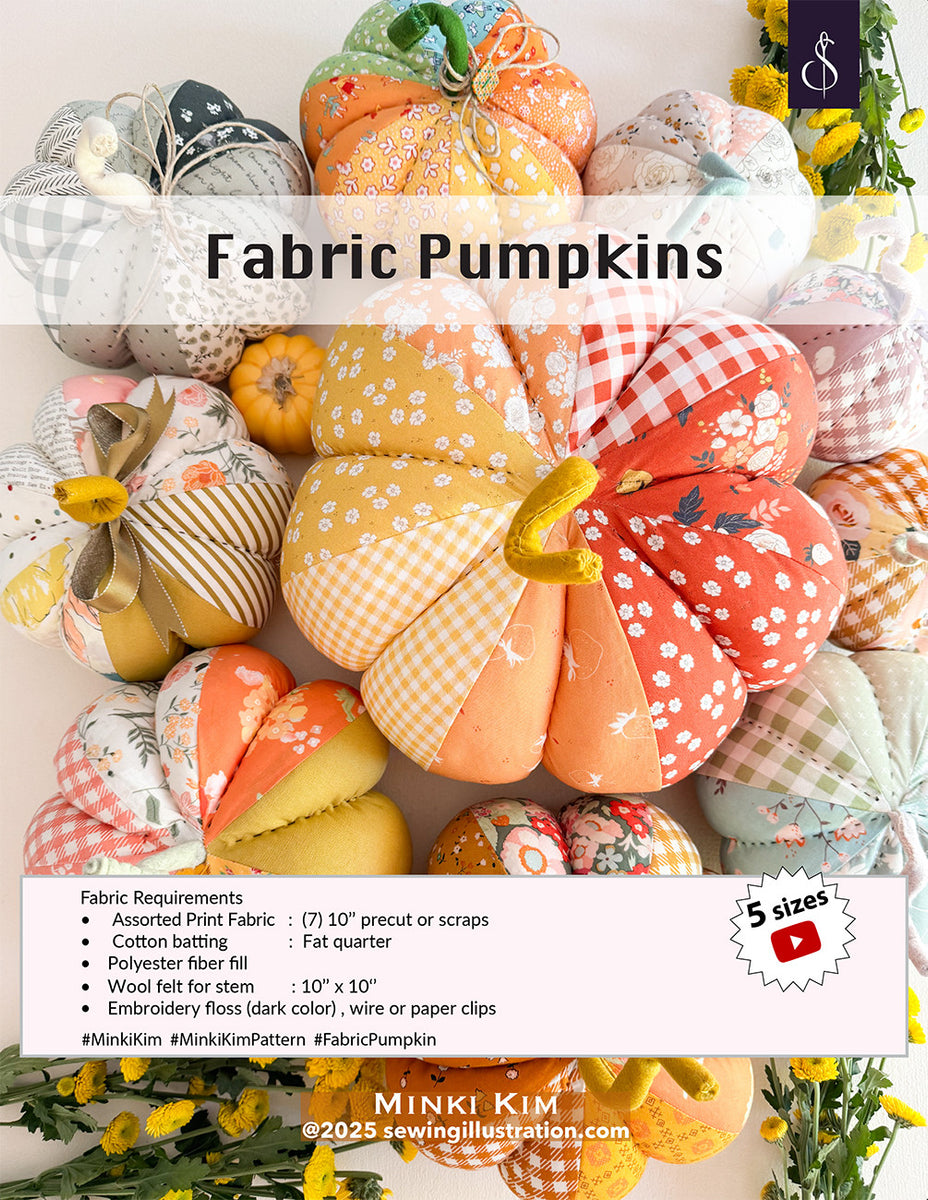 Fabric Pumpkins Pattern by Minki Kim – Quilt in a Day