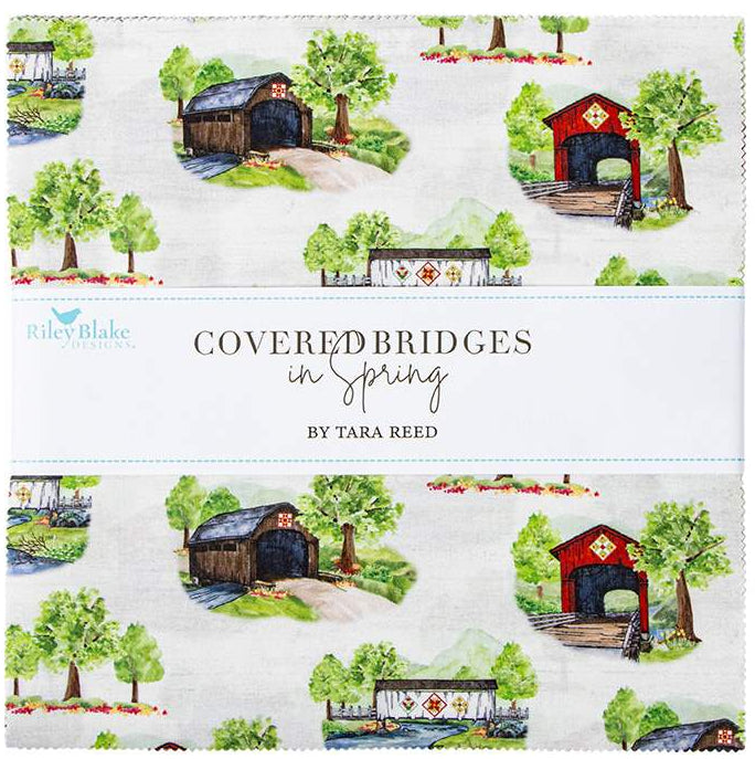 Riley Blake - Covered Bridges in Spring 10" Stacker by Tara Reed ...
