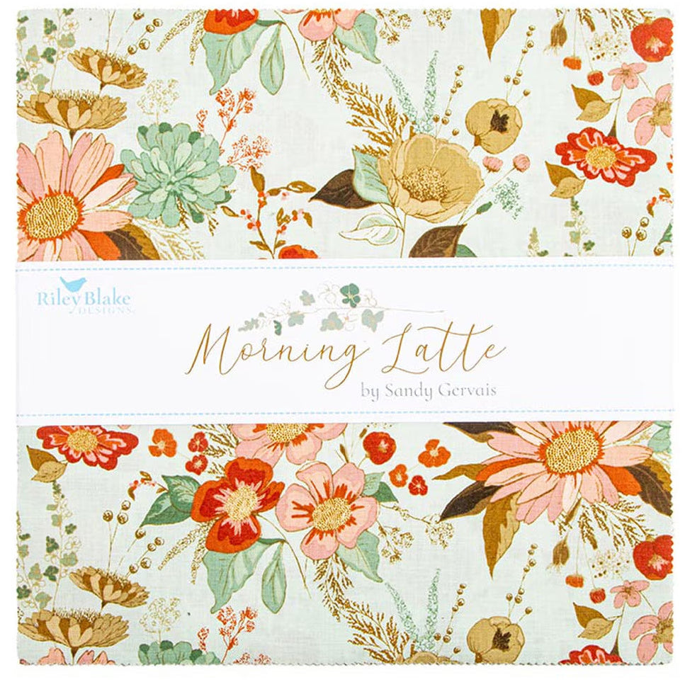Riley Blake - Morning Latte 10" Stacker by Sandy Gervais 42 pcs – Quilt ...