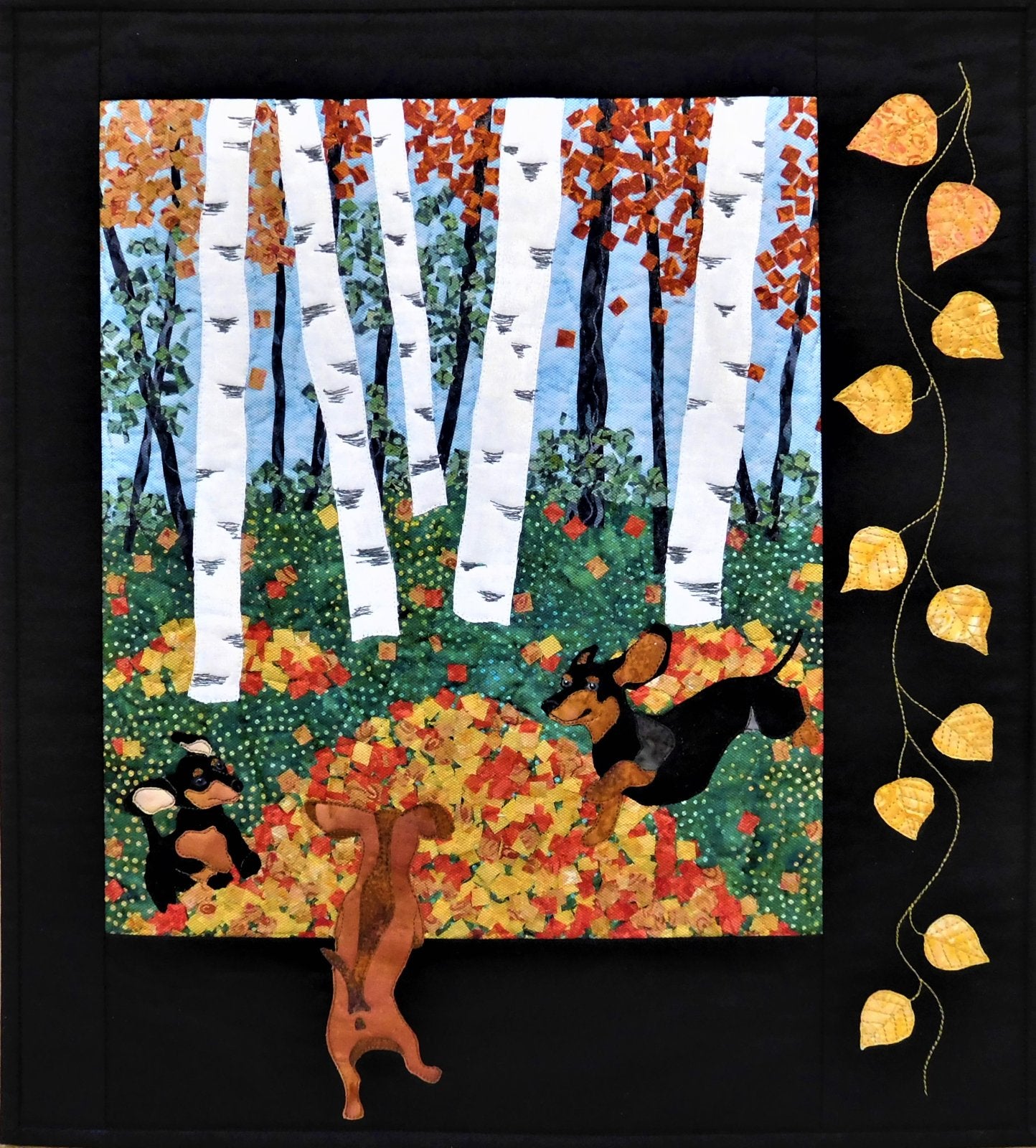 Fall Frolic Wall Hanging Quilt Pattern from Trouble & Boo Designs ...
