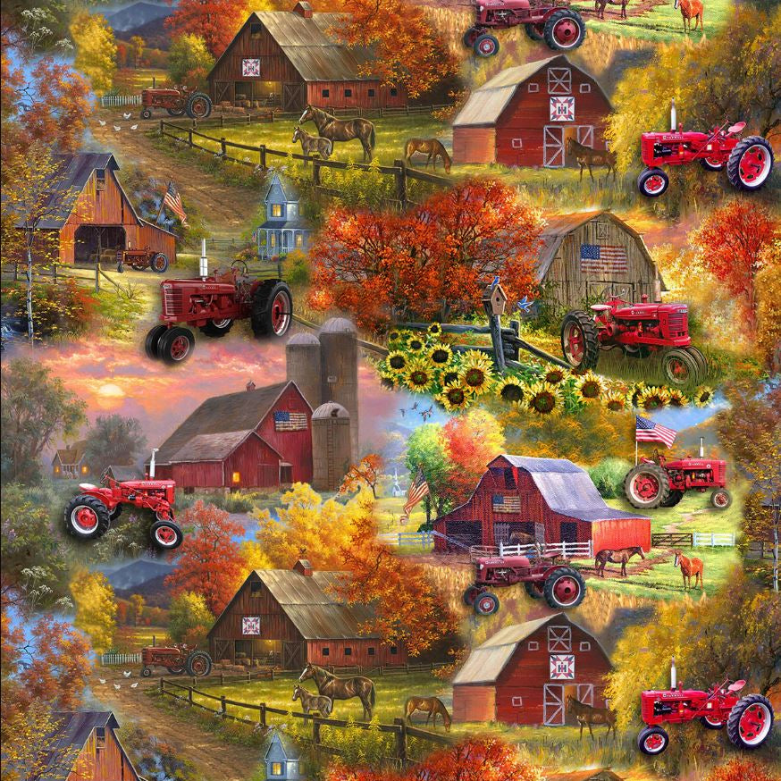 PRINT CONCEPTS - Farmall Patriotic - Farmall Barns – Quilt in a Day