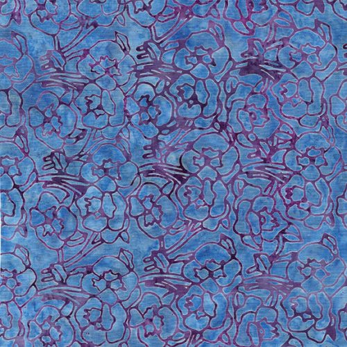 ISLAND BATIK - Poetic Bouquet by Kathy Engle - Pansy - Powder Blue - K ...