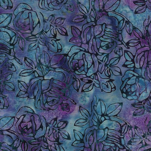ISLAND BATIK - Poetic Bouquet by Kathy Engle - Large Rose - Multi - K9 ...