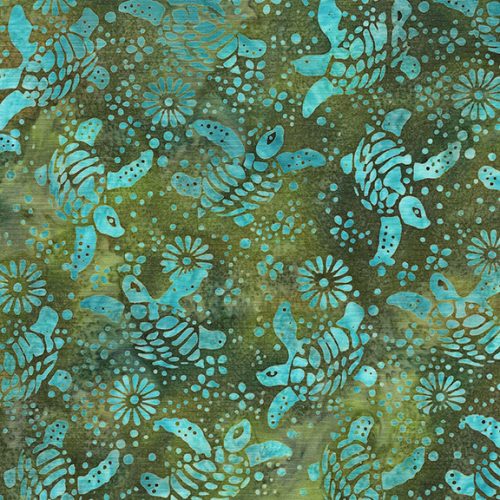 ISLAND BATIK - Tropical Bliss by Kathy Engle - Turtle - Green Grass ...
