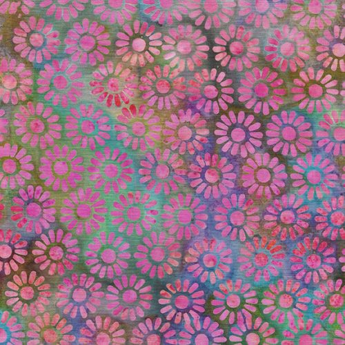 ISLAND BATIK - Flower Pot by Kathy Engle - Medium Daisy - Multi - K100 ...