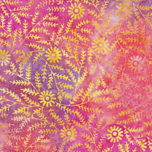 ISLAND BATIK - Flower Pot by Kathy Engle - Thyme w/Daisy - Multi - K10 ...