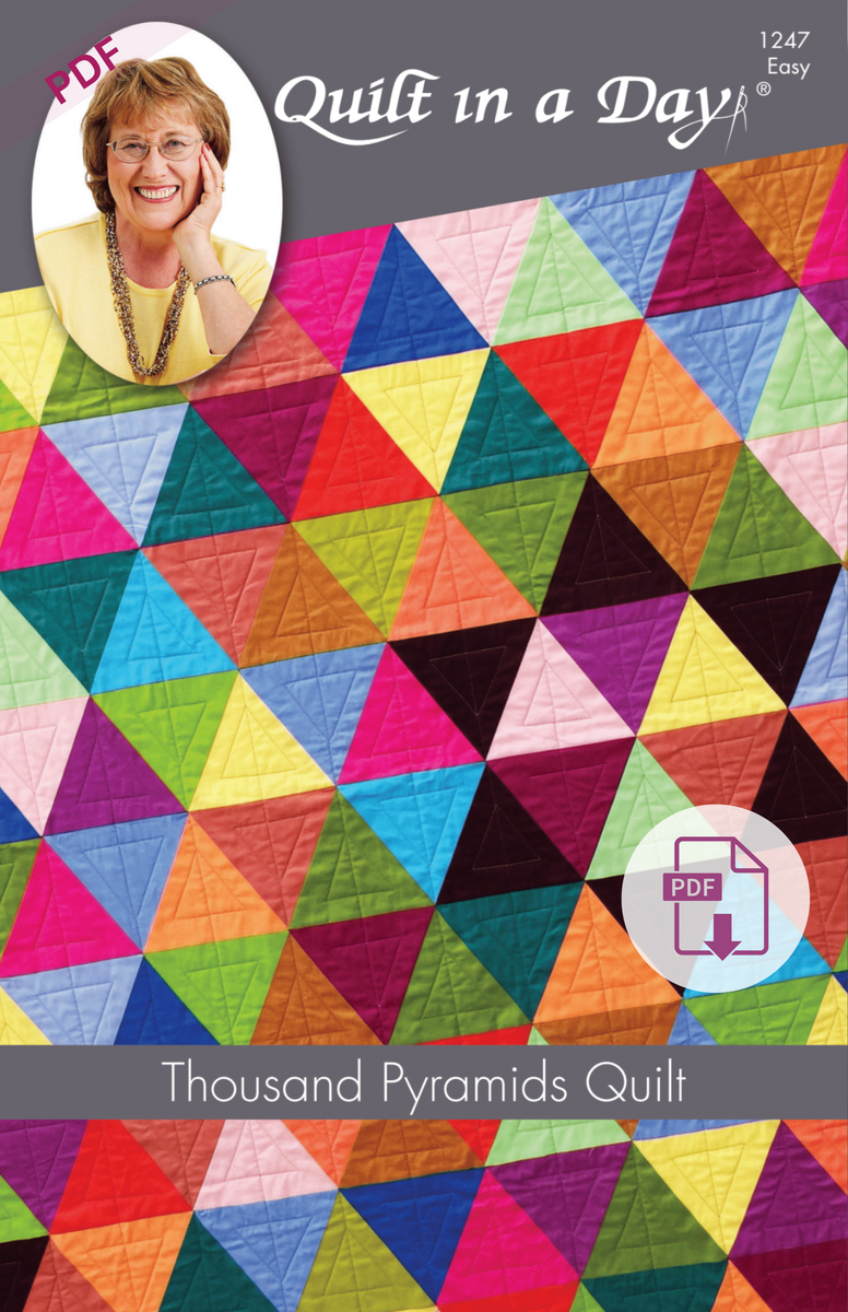 Digital Pattern - Thousand Pyramids Quilt: Black Stars by Quilt in a D ...
