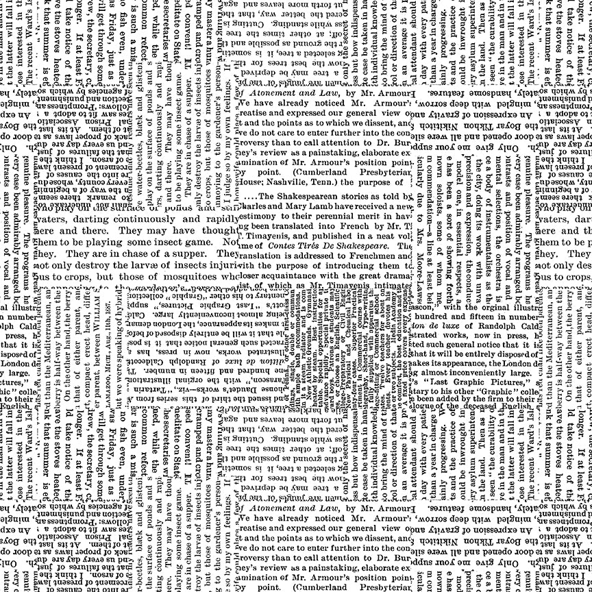 BLANK QUILTING - Black Tie - 108 Wide Backing - Newspaper Print - Blac ...