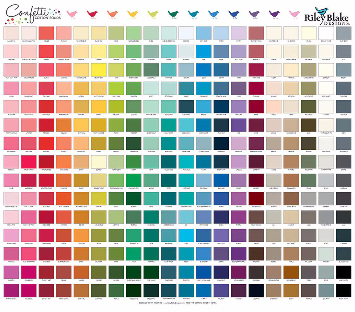 Riley Blake - Confetti Cotton Swatch Panel 35.5" x 43" – Quilt in a Day