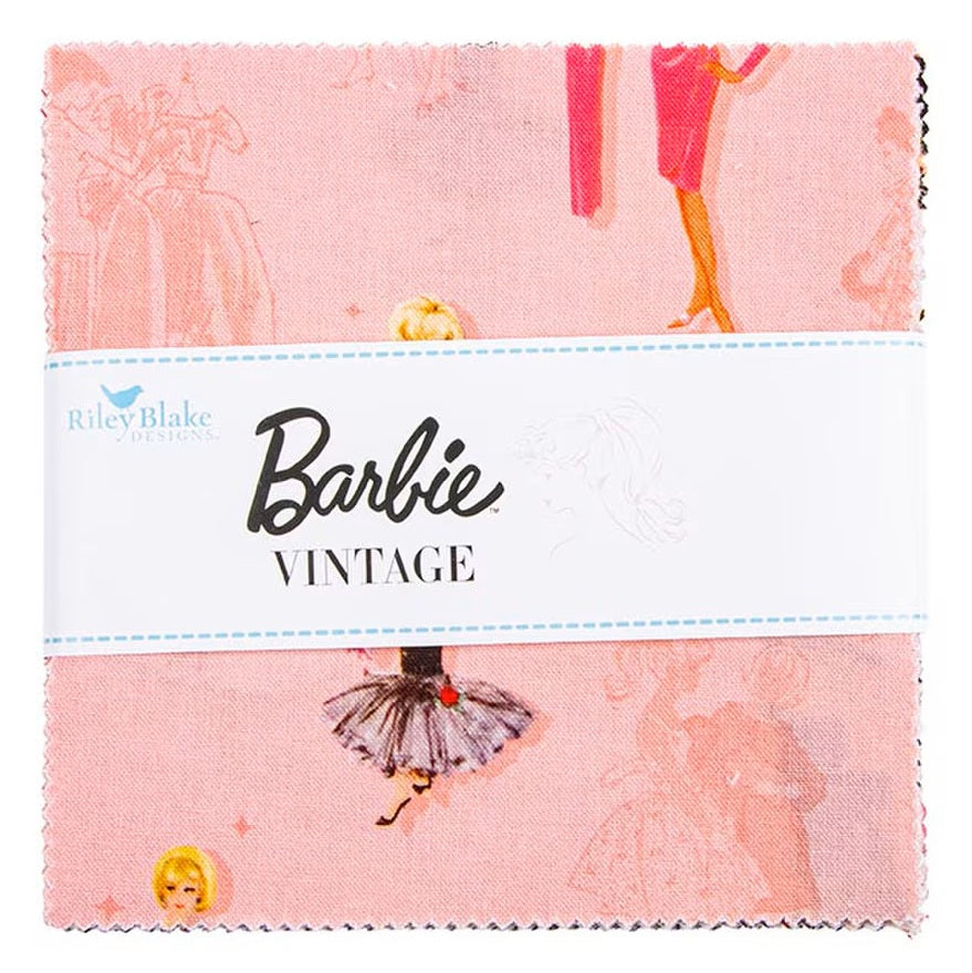 Riley Blake - Barbie Vintage 5" Stacker 42 pc – Quilt in a Day