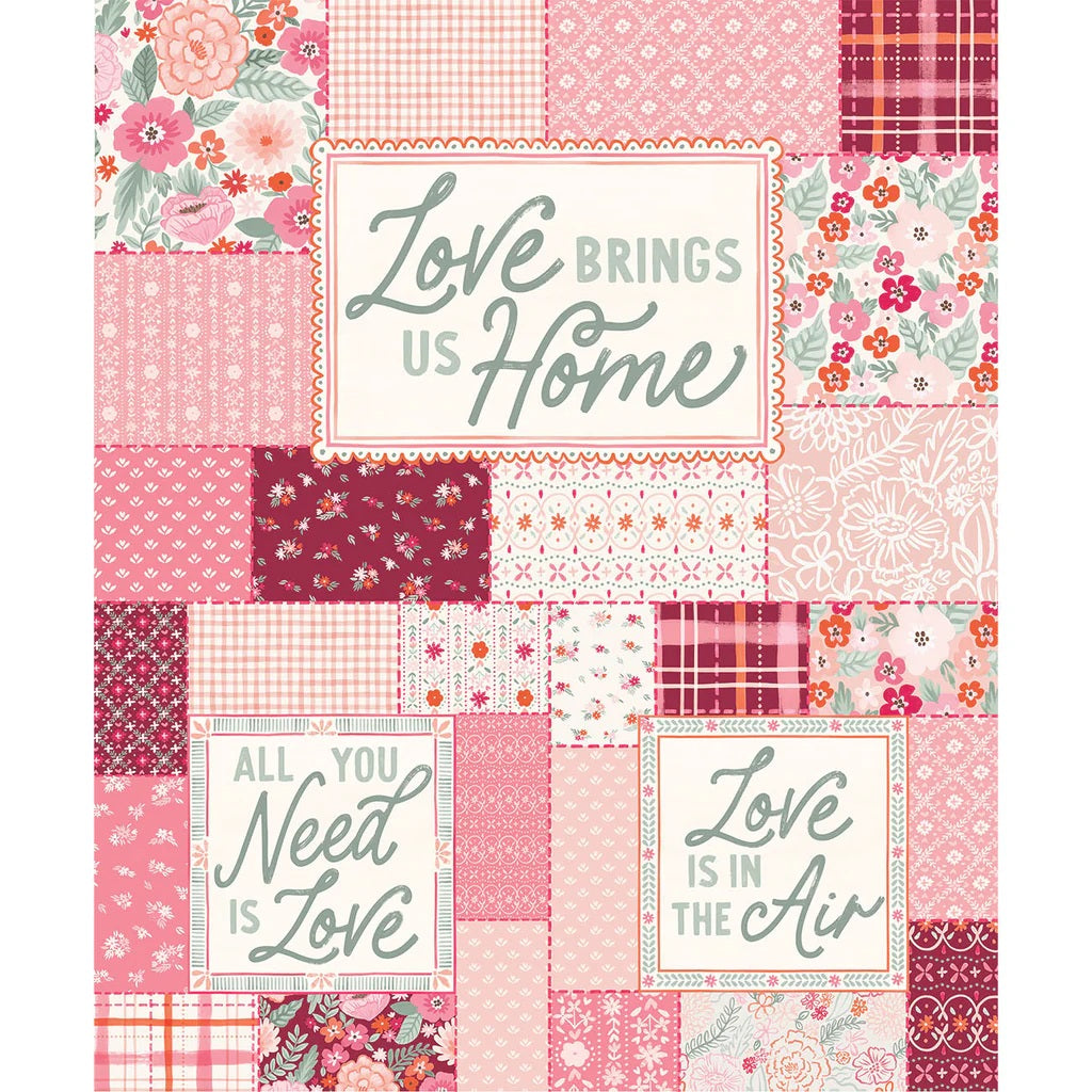 CAMELOT FABRICS - Blooming Hearts by Laura Marshall - Patchwork Panel ...