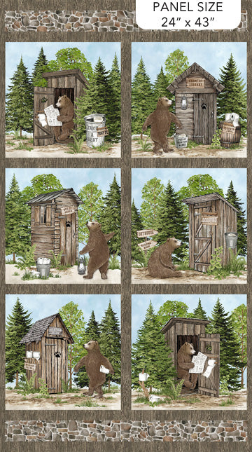 NORTHCOTT - Bear Necessities by Deborah Edwards - Bear Panel - Panel ...