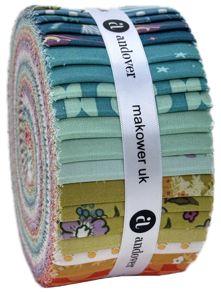 Andover - Celestial Garden 2.5" Strip Roll by Alexandra Bordallo 40 pc ...