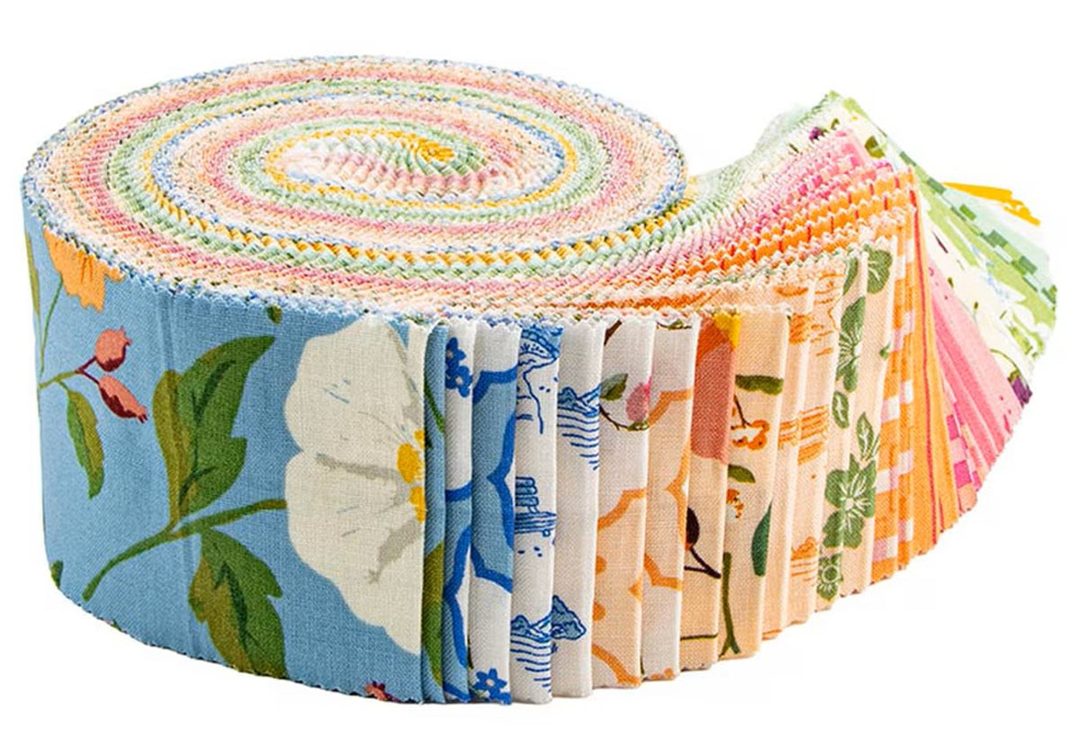 Riley Blake - Virginia Rose 2.5" Rolie Polie by Katherine Lenius 40 pc ...