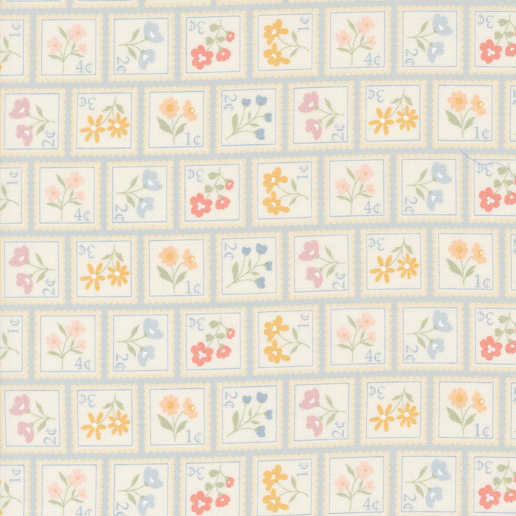 MODA - Cottage Charm by My Sew Quilty Life - Sweet Stamps - Powder Blu ...