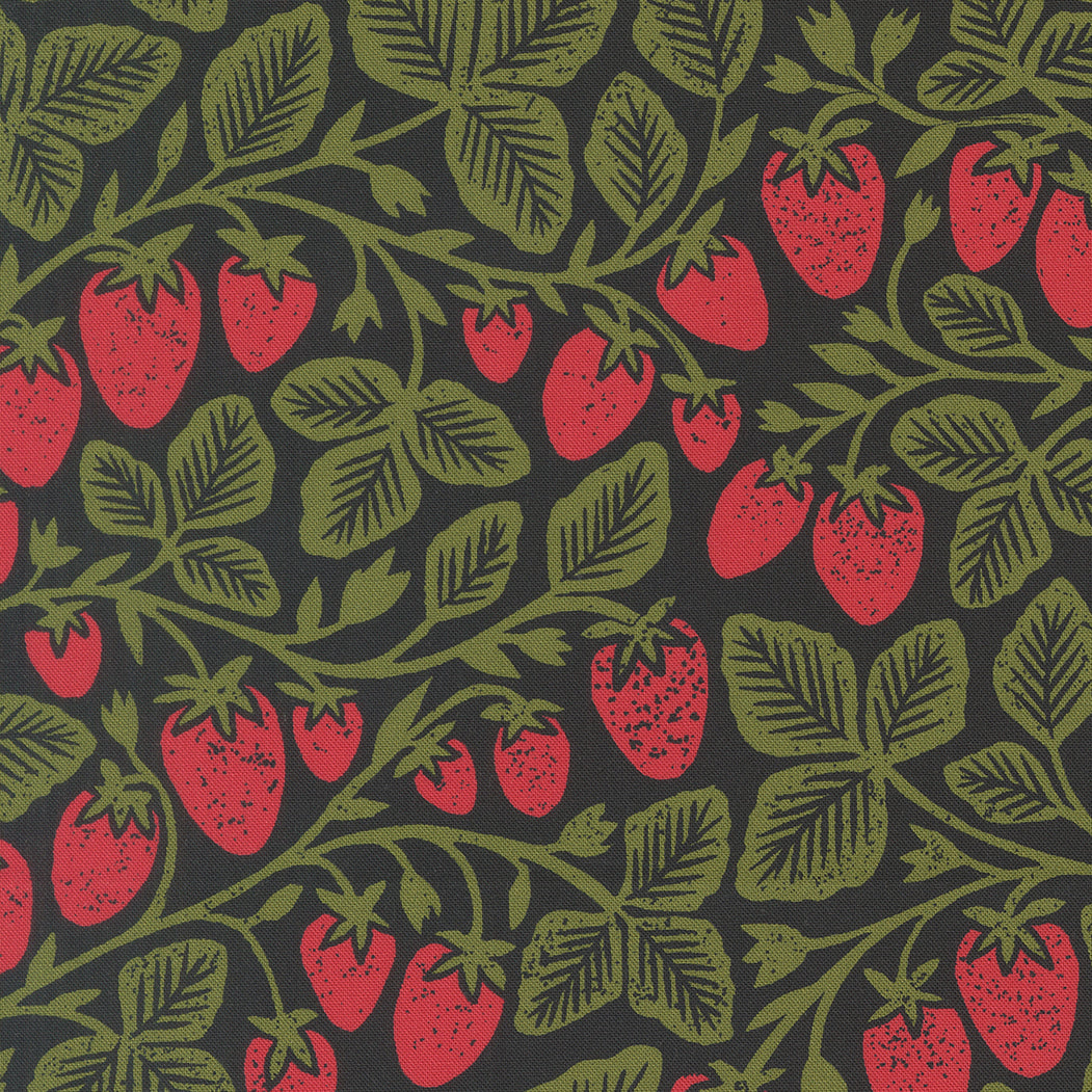 MODA - Garden Series by Katharine Watson - Strawberry - Midnight ...
