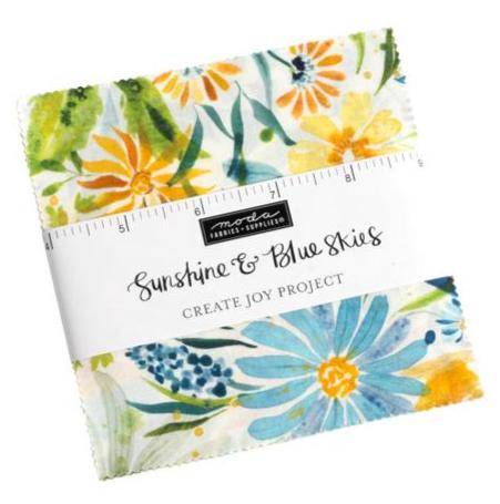Moda - Sunshine & Blue Skies Charm Pack 42 pcs – Quilt in a Day