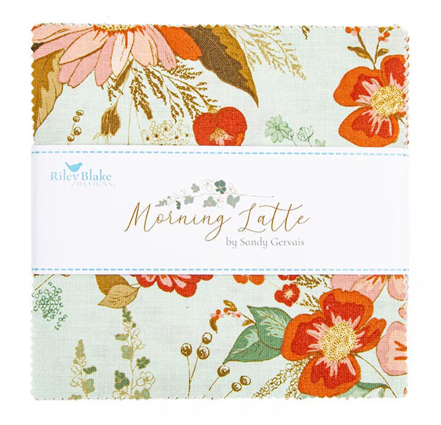 Riley Blake - Morning Latte 5" Stacker by Sandy Gervais 42 pcs – Quilt ...