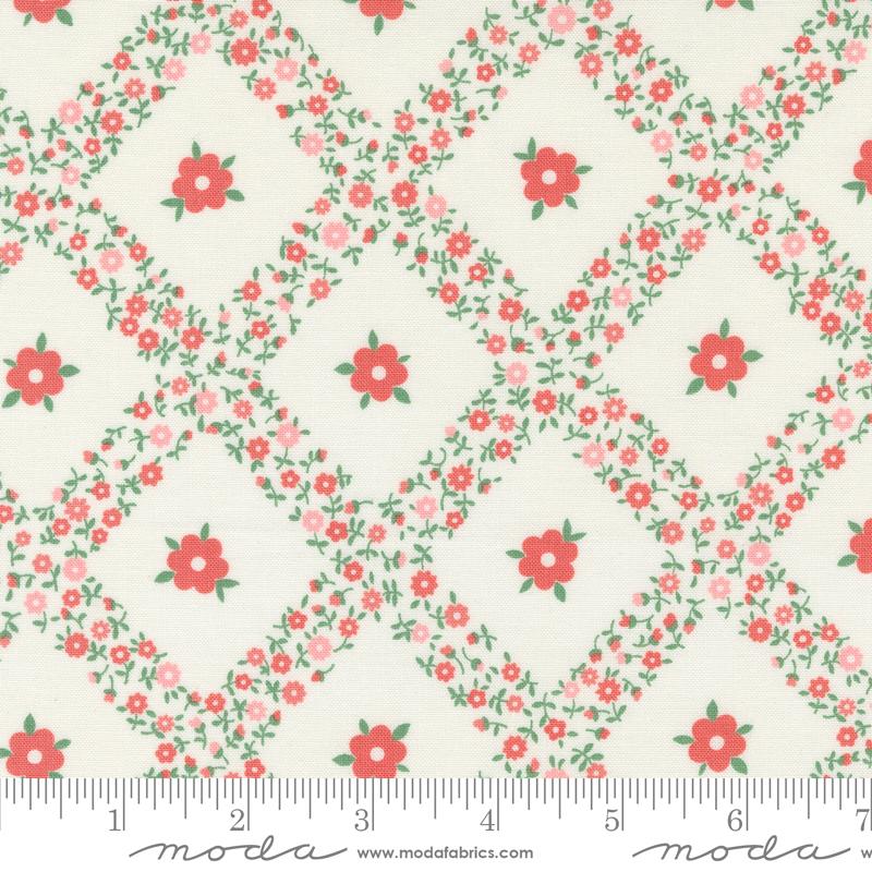 MODA - Rosemary Cottage by Camille Roskelley - Floral Trellis - Cream ...