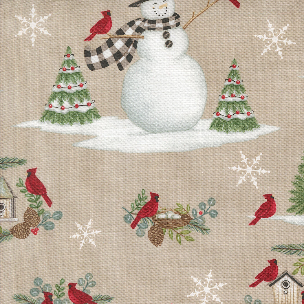 MODA - Winter Friends by Deb Strain - Snowman & Cardinal - Fog – Quilt ...