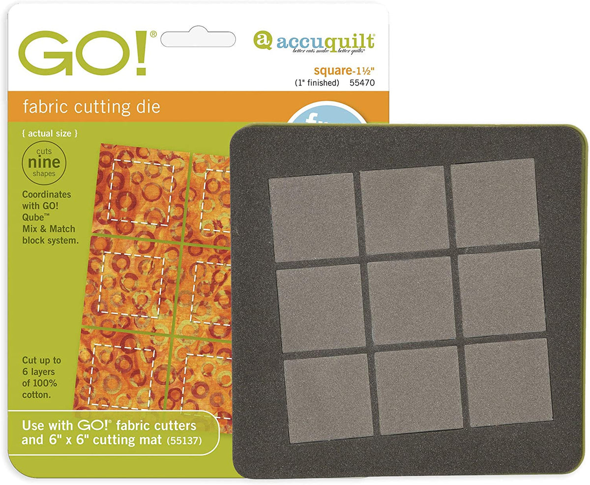 Accuquilt Die GO! 55470 Square 1.5 inch (1 inch finished) – Quilt in a Day