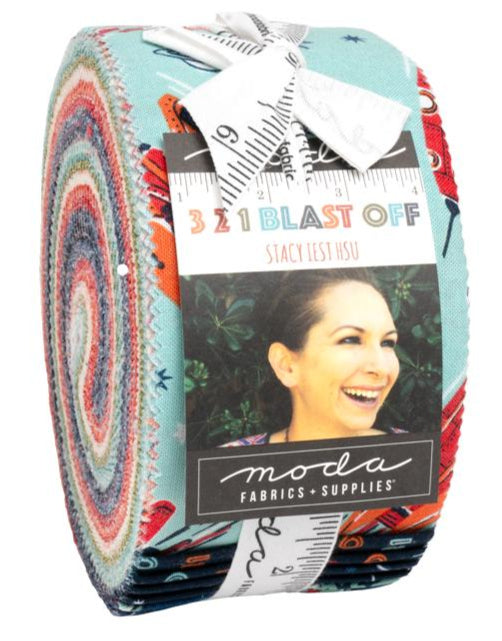 Moda - 321 Blast Off Jelly Roll by Stacy Iest Hsu 40 pcs – Quilt in a Day