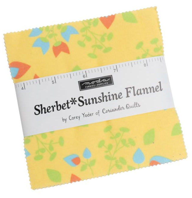 Moda - Sherbet Sunshine Flannel Charm Pack by Corey Yoder 42 pcs ...