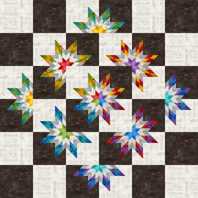 The Goodnight Star Pattern/Foundation Paper by Quiltworx – Quilt in a Day