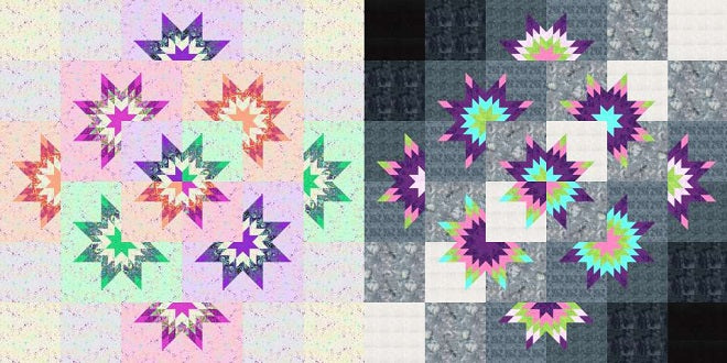 The Goodnight Star Pattern/Foundation Paper by Quiltworx – Quilt in a Day