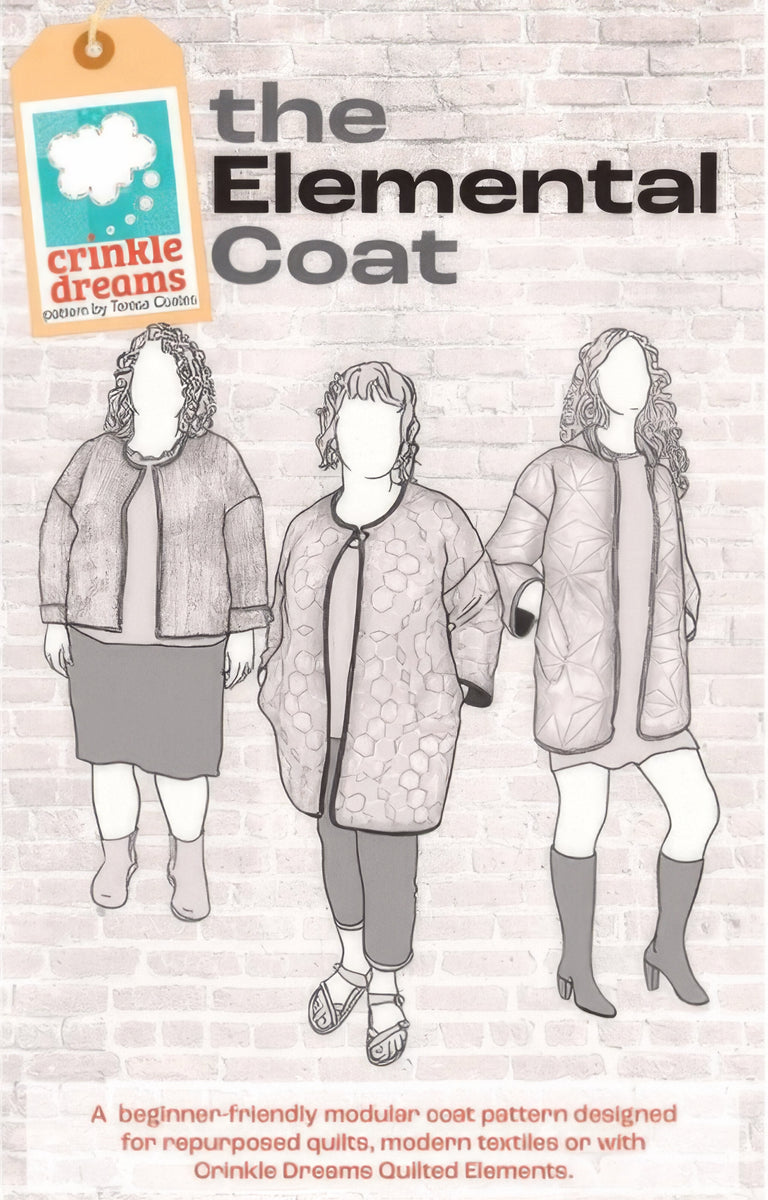 Elemental Coat Sewing Pattern by Crinkle Dreams – Quilt in a Day