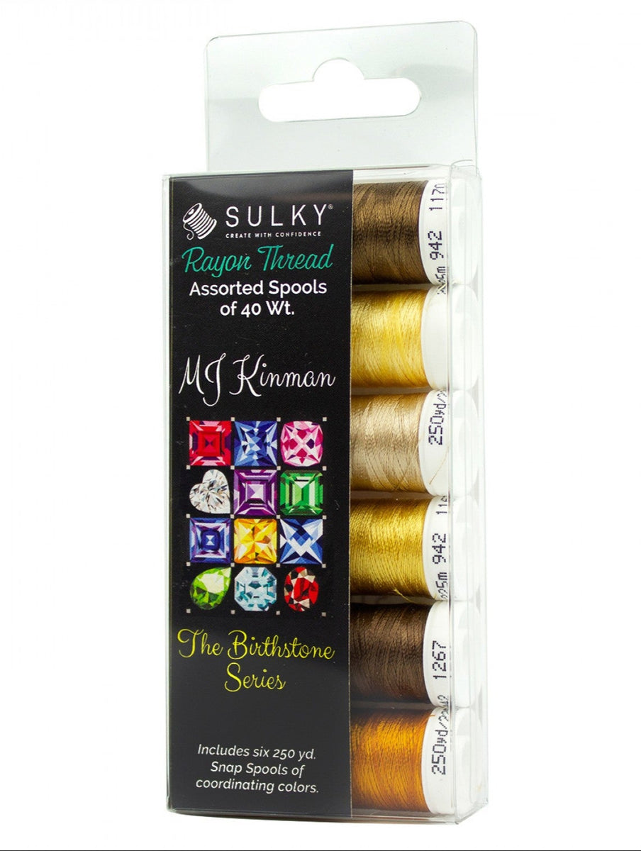 MJ Kinman Rayon Thread - Birthstone Series - November - 6 pk – Quilt in ...