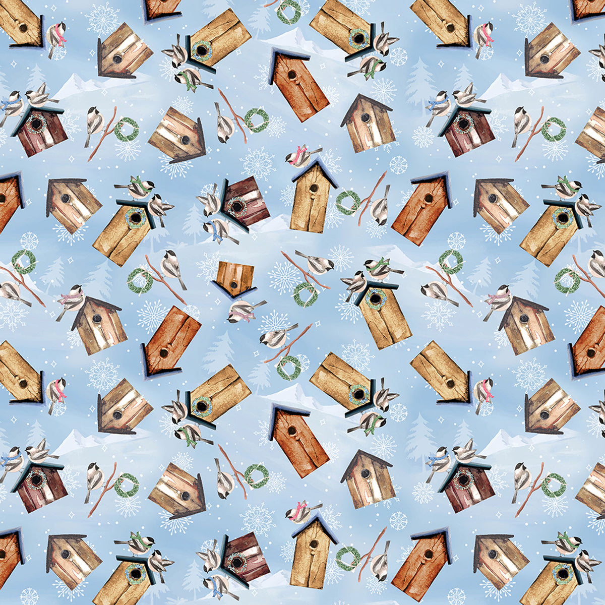 BENARTEX - Woodland Wonderland by Nicole Decamp - Woodland Birdhouses ...