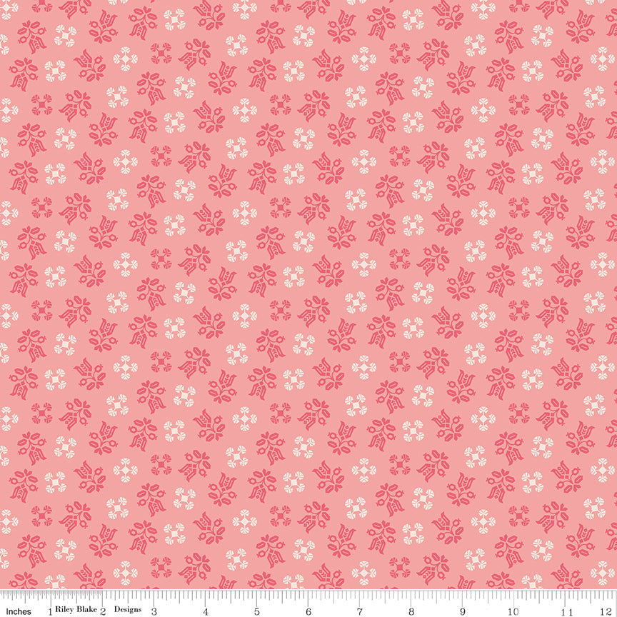 RILEY BLAKE - Piece & Plenty by Lori Holt - Gentle - Coral – Quilt in a Day