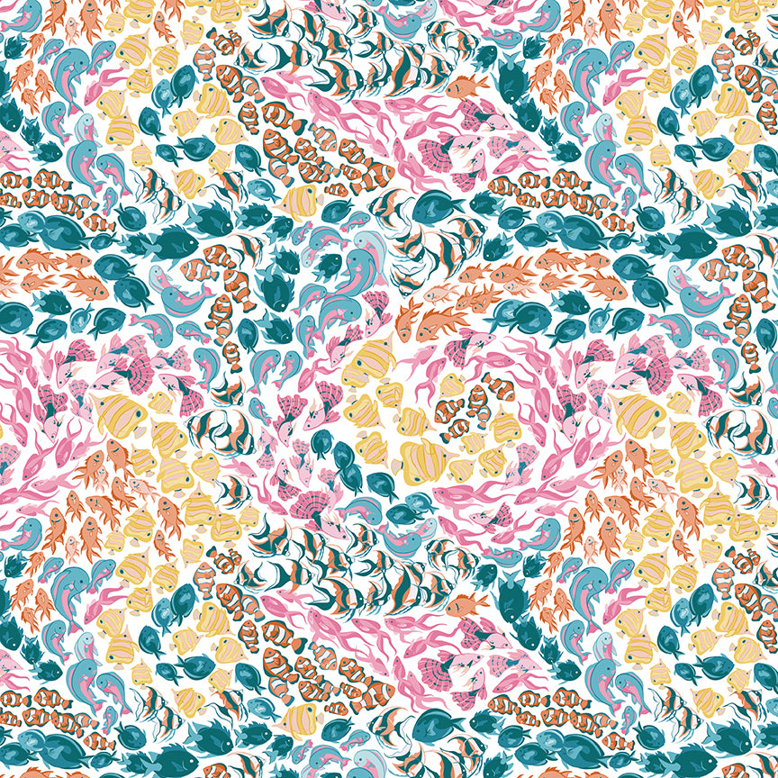 RILEY BLAKE - Reef by Corinne Wells - Fish - Multi – Quilt in a Day