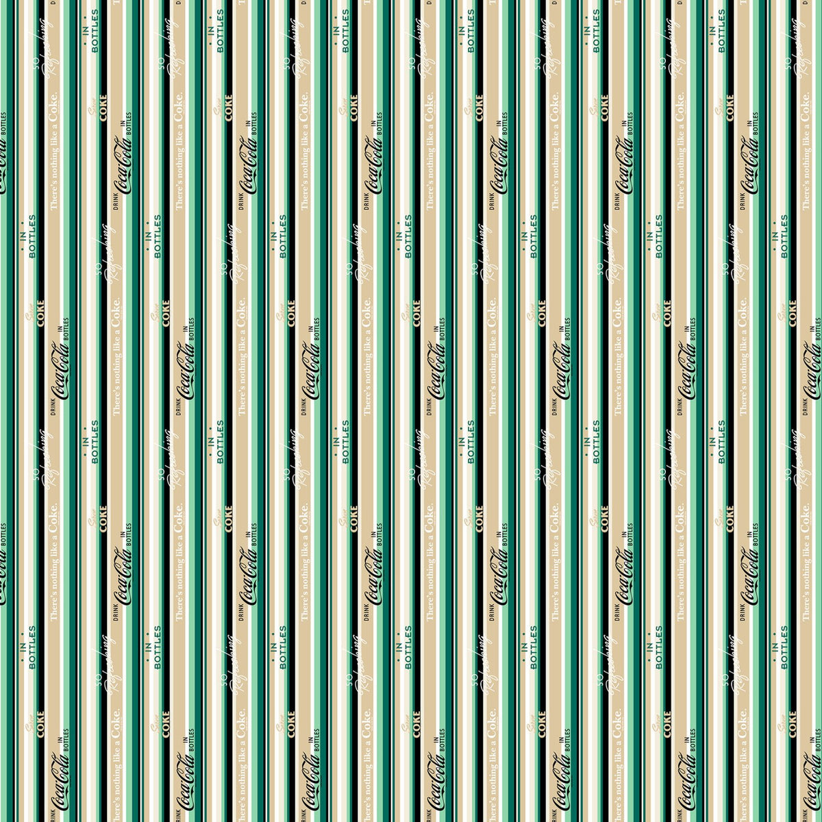 NORTHCOTT - Coca-Cola by Northcott Studio - Stripe - Taupe – Quilt in a Day