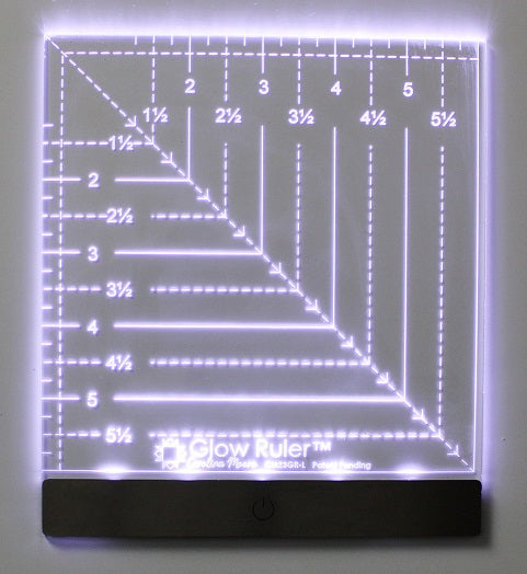 Glow 6" Square LEFT Handed Ruler by Carolina Moore – Quilt in a Day