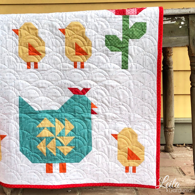Chicks in a Row Quilt Pattern by Leila Gardunia – Quilt in a Day