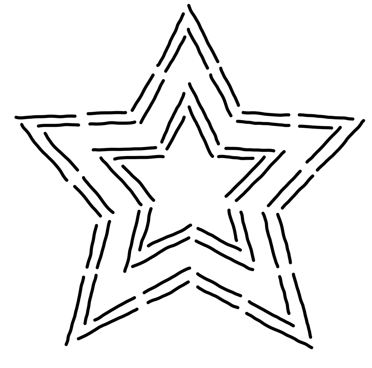 Concentric Stars Stencil 10349 – Quilt in a Day