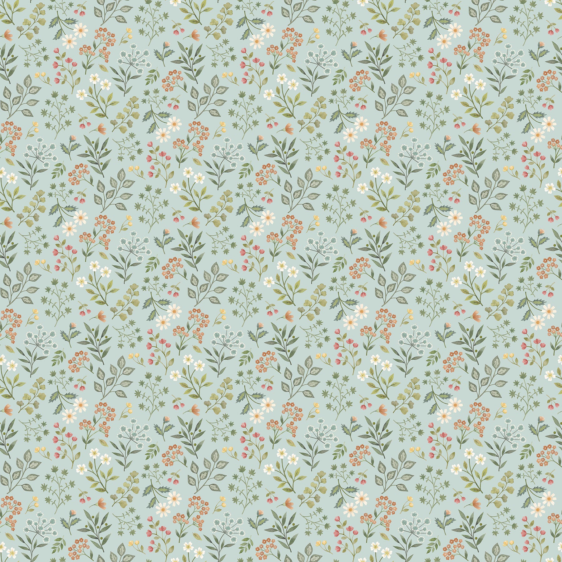 NORTHCOTT - Woodland Heart by Deborah Edwards - Floral - Blue Multi ...