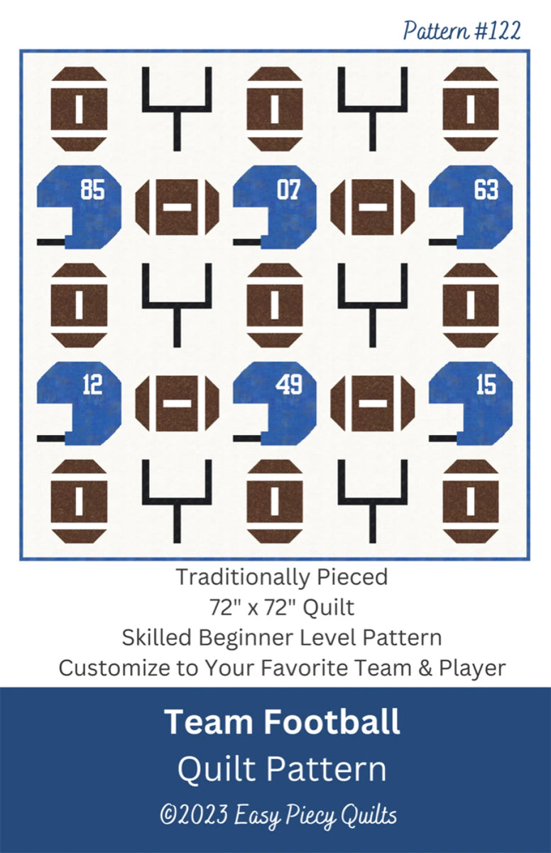 Team Football Quilt Pattern – Quilt in a Day