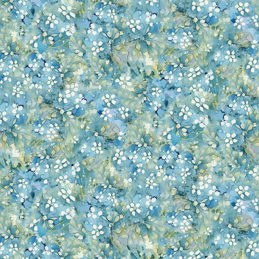 TIMELESS TREASURES - Forest Whisper - Tonal Floral - Blue – Quilt in a Day