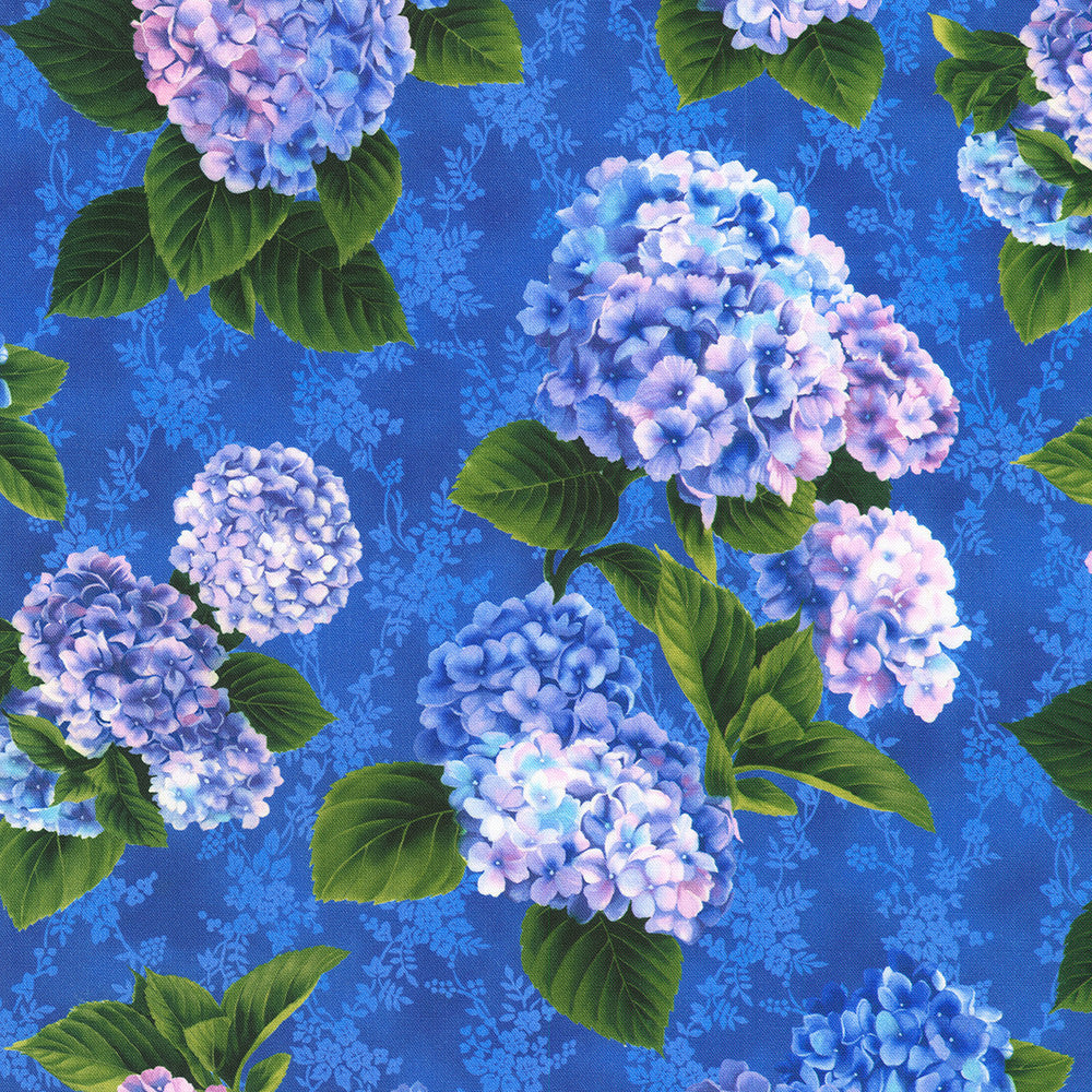 KAUFMAN - Hydrangea Grace by Studio RK - Main - Blue – Quilt in a Day