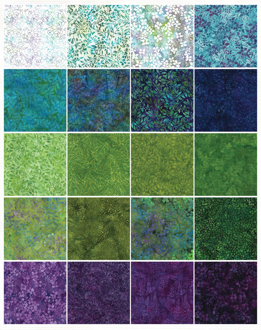 Island Batiks - Floral Fun 10x10 Stack Pack 42 pcs – Quilt in a Day