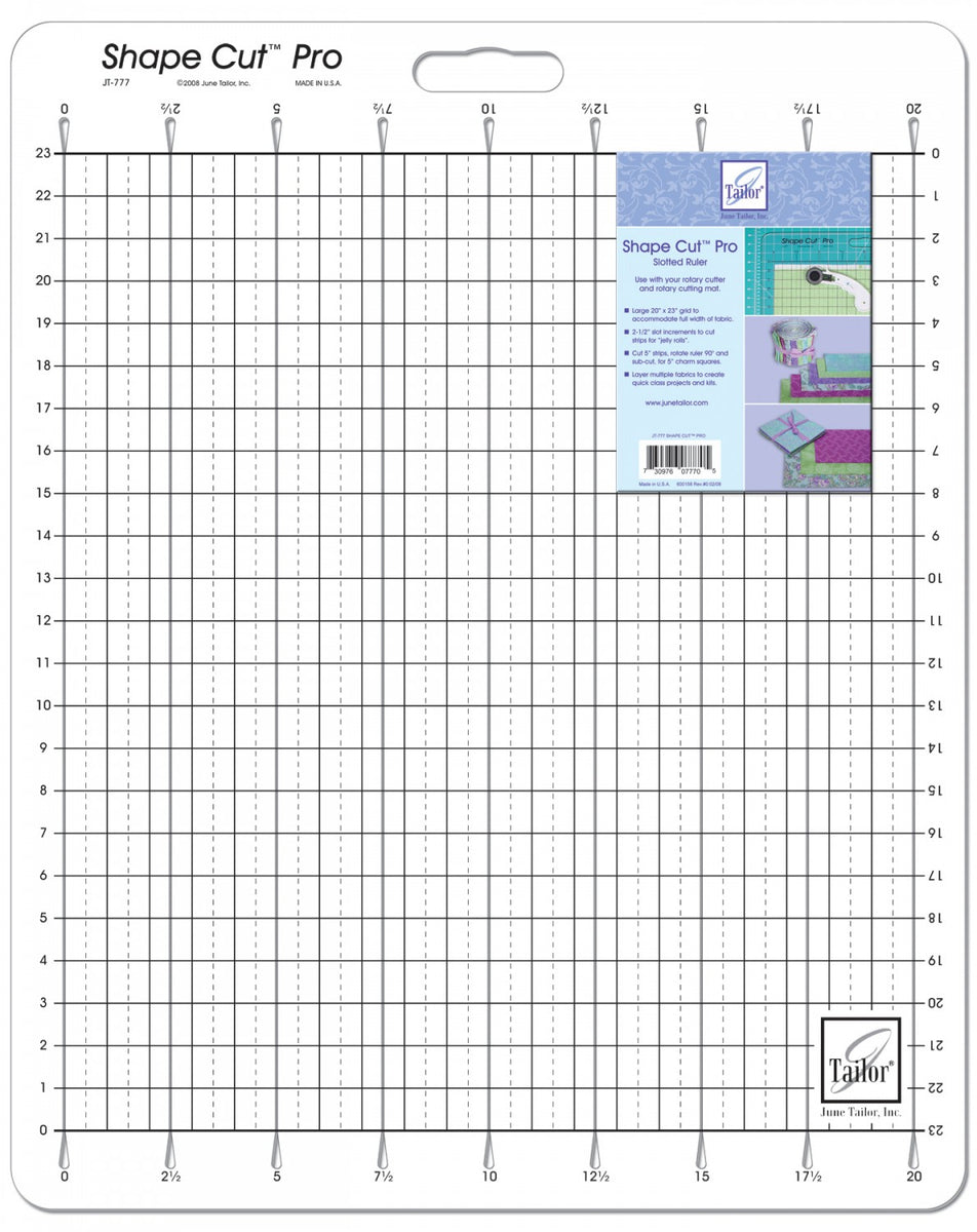 June Tailor Shape Cut Slotted Ruler Pro – Quilt in a Day