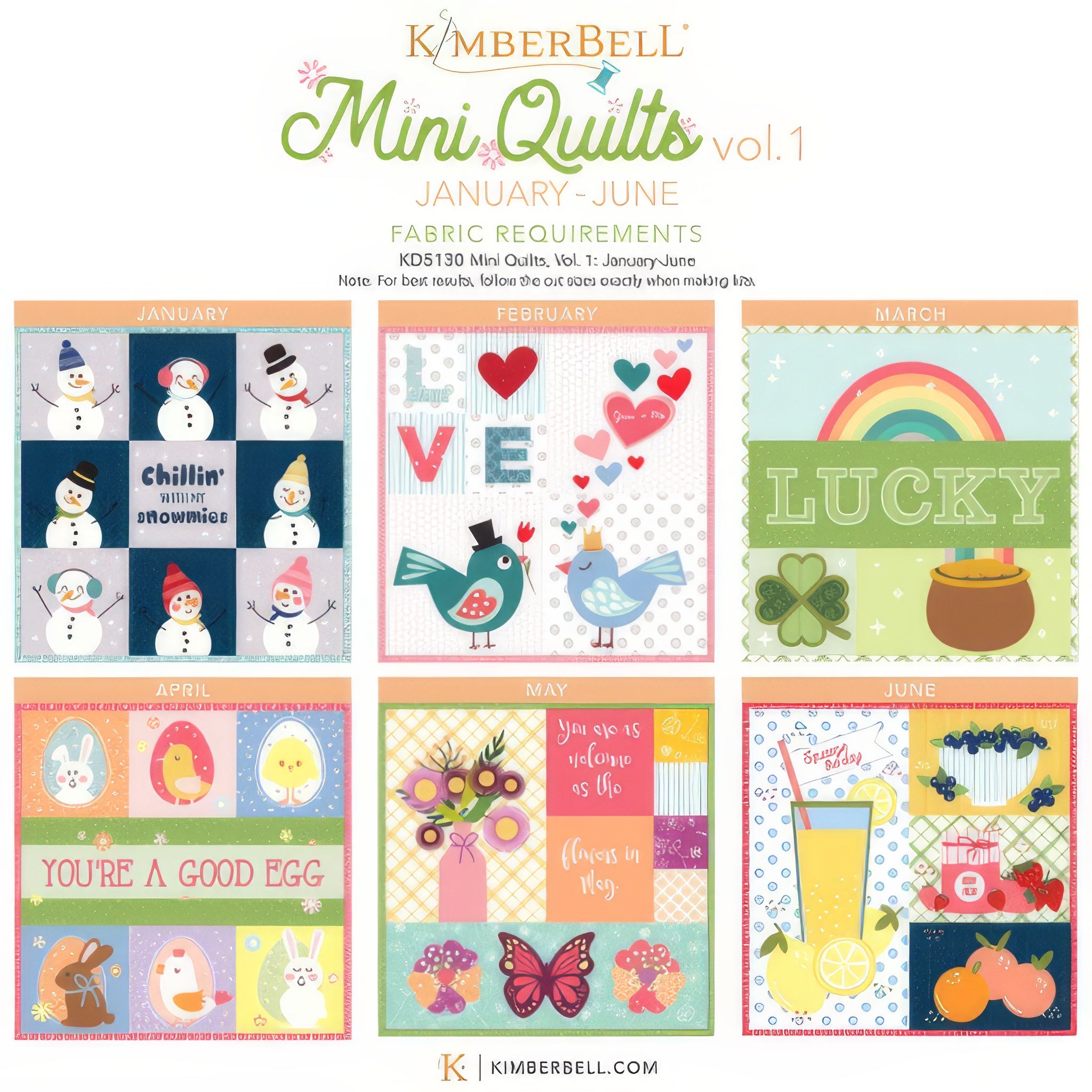Pattern with Digital Download - Mini Quilts Vol. 1: January - June Mac ...