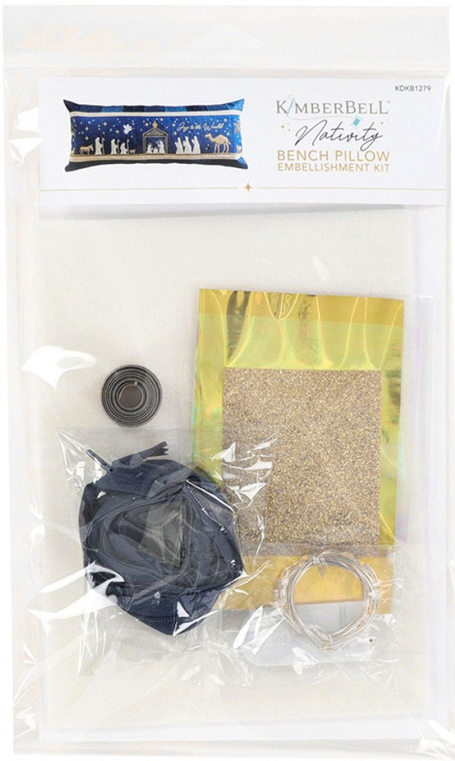 Nativity Bench Pillow Embellishment Kit by KimberBell – Quilt in a Day
