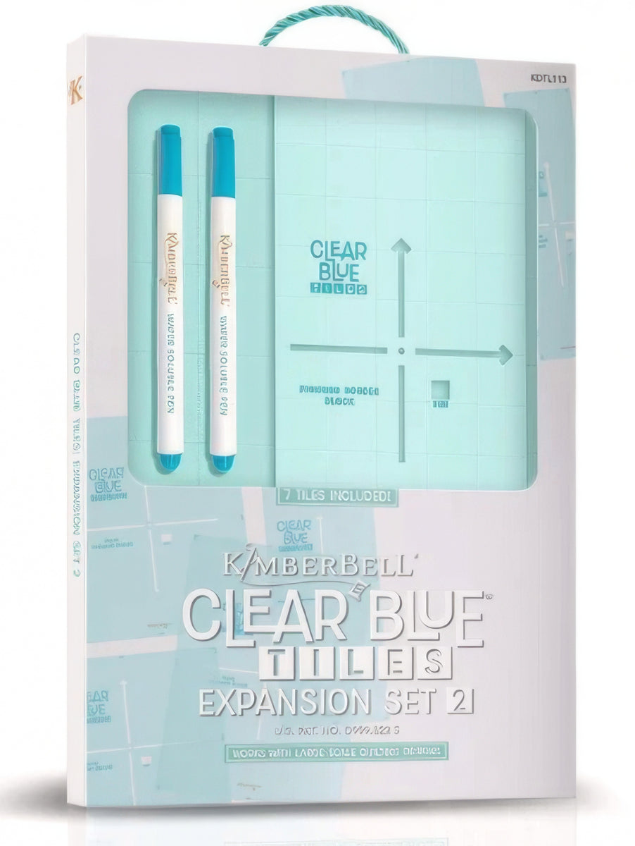 Clear Blue Tiles Expansion Set 2 by KimberBell – Quilt in a Day