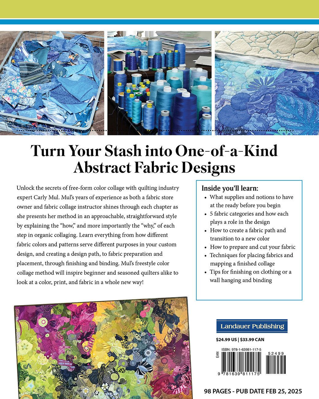 Freestyle Color Collage Quilting Book by Carly Mul – Quilt in a Day