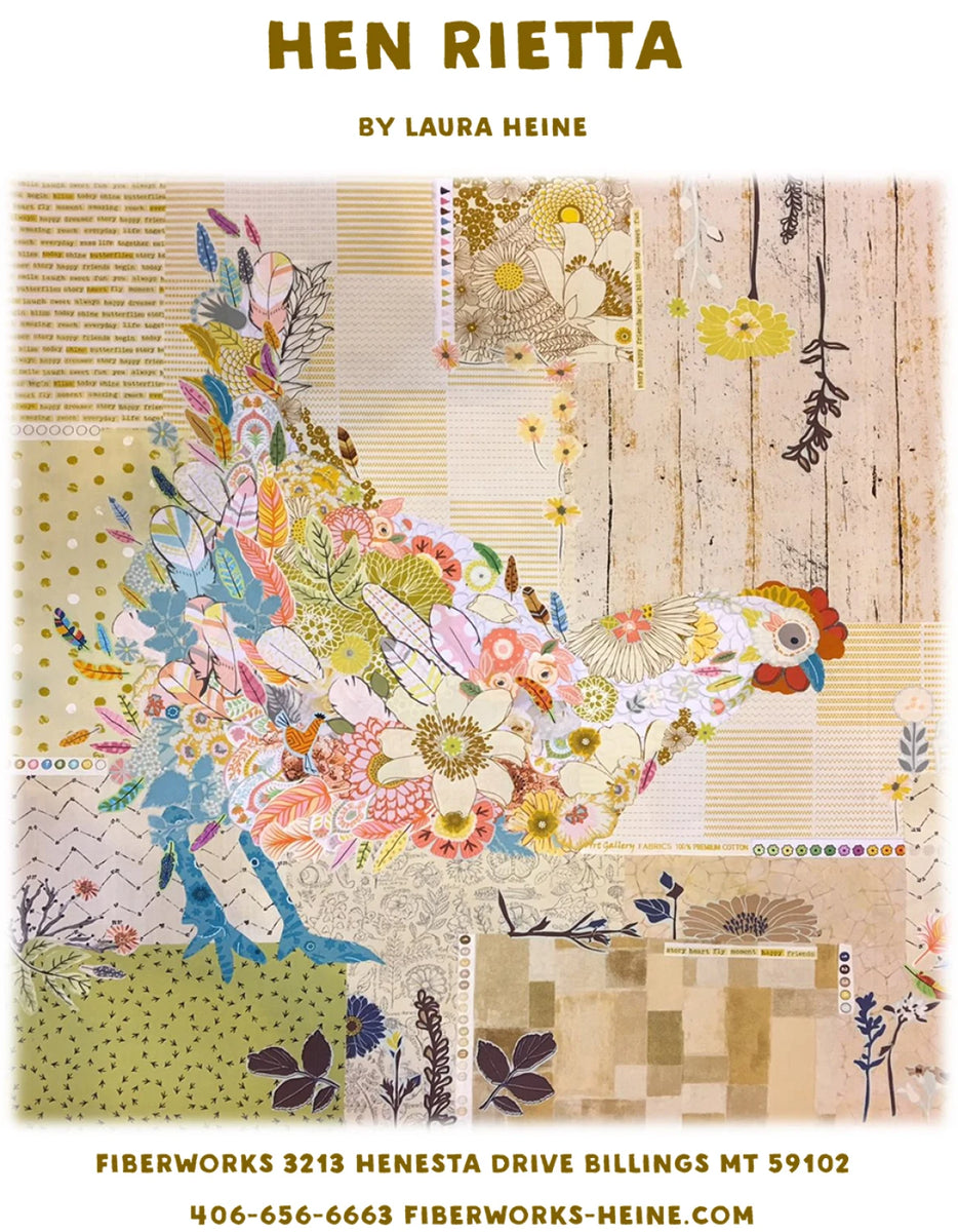Hen Rietta Collage by Laura Heine – Quilt in a Day